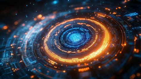 Futuristic Digital Abstract Technology Stock Illustration Illustration Of Lights Blue 359185849