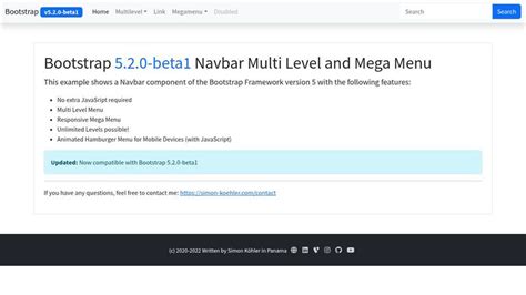 Bootstrap 52 Navbar Multi Level And Mega Menu