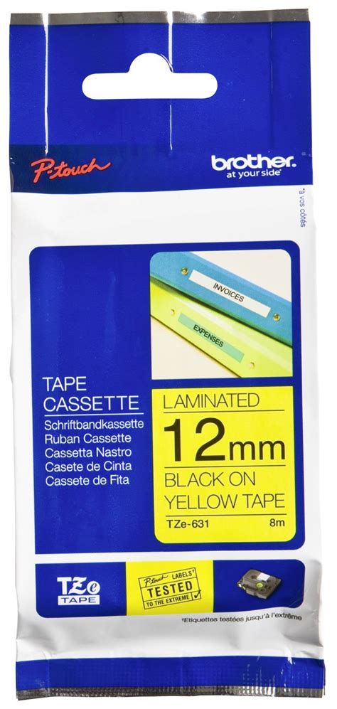 Brother TZe Label Tape M Mm Sort Gul DKK