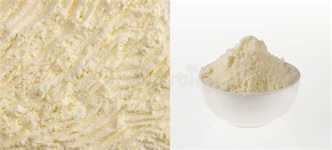 Powdered Milk With Nutrients In The Bowl Stock Image Image Of