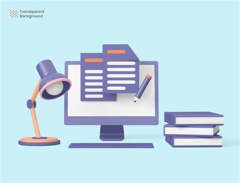 Premium PSD Concept Of E Learning Online Education Home Schooling