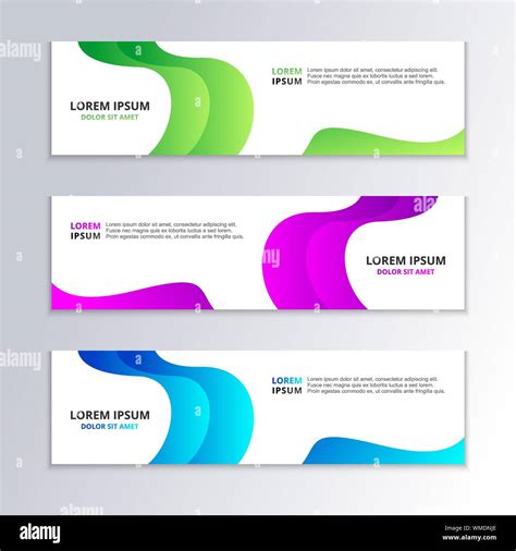 Business Banner Template Gradient Color Modern Layout Web Header Footer Advertising Vector