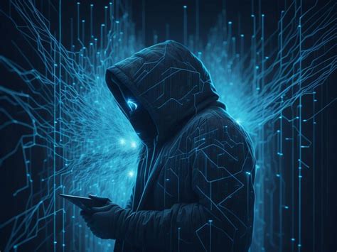 Premium Ai Image Hacker On Screen With Binary Code