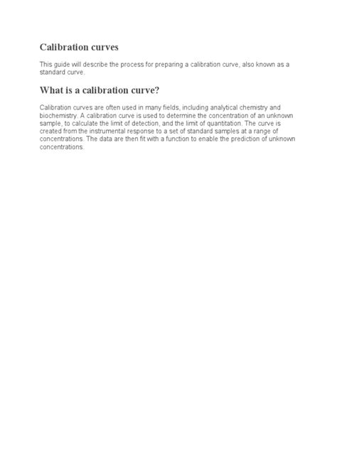 Callibration Curve 2 Pdf Ultraviolet Visible Spectroscopy