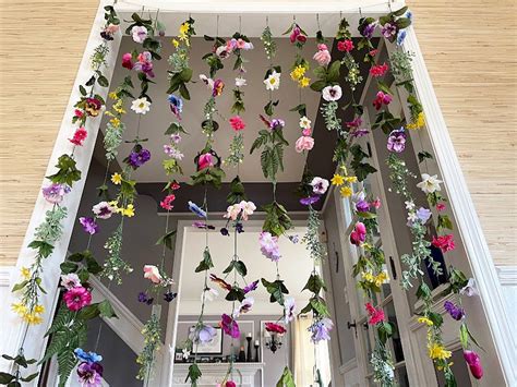 Wildflower Garland Hanging Flower Decor Flower Garland Wall Decor