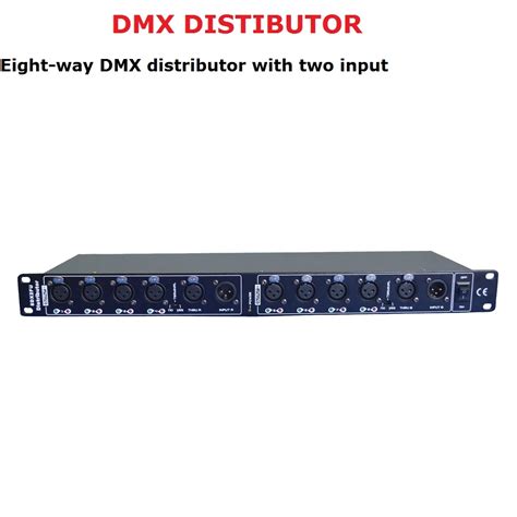 Stage Light Controller DMX512 Splitter Light Signal Amplifier Splitter 8 Way DMX Distributor