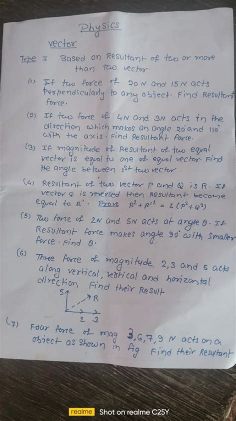 Physics Vectors Resultant Type I Based On The Resultant Of Two Or M
