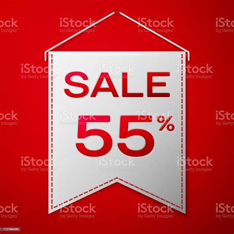 회색 페 넌 트 비문 판매와 빨간색 배경 위에 50 할인 상점 판매 개념 시장 웹 및 다른 상업 저장 합니다 벡터 일러스트입니다 55에 대한 스톡 벡터 아트 및 기타 이미지