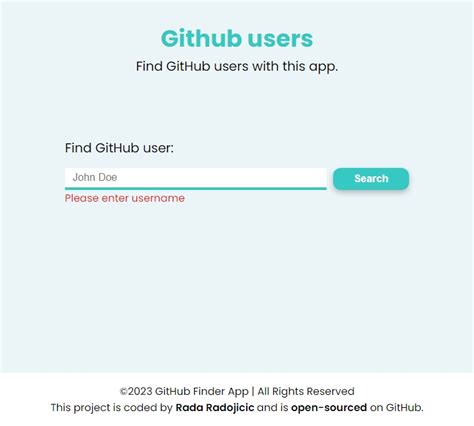 Github Radaradojicicgithub Finder App