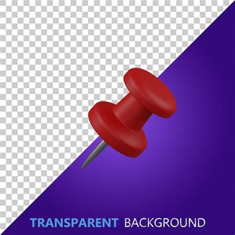Premium Psd Psd 3d Render Illustration Red Pin