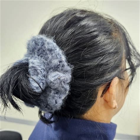 곱창밴드 만들기 헤어슈슈 스크런치 뜨기 다이소 뜨개실 한길긴뜨기 네이버 블로그