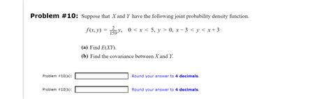 Solved Problem 10 Suppose That X ﻿and Y ﻿have The