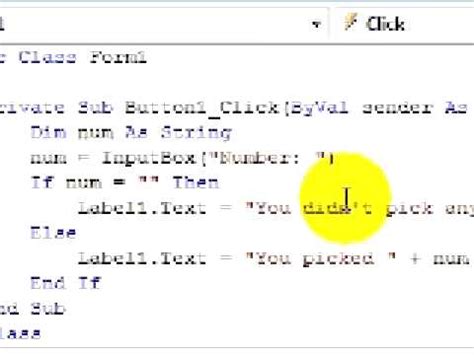 Visual Basic 2008 Input Boxes Tutorial YouTube
