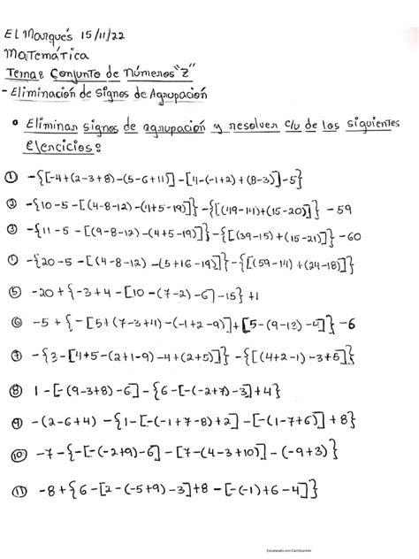 Eliminación De Signos De Agrupación Pdf