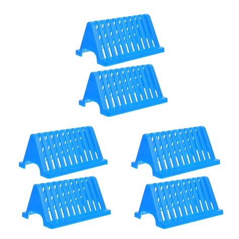 Masteelf 6 Pcs Microscope Slides Storage Holder For Laboratory Plastic Rack For Microscope