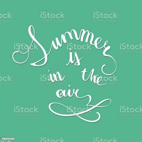 벡터 손으로 글자 여름 공기에는 타이 포 그래피 포스터 개념에 대한 스톡 벡터 아트 및 기타 이미지 개념 고전 양식 고풍