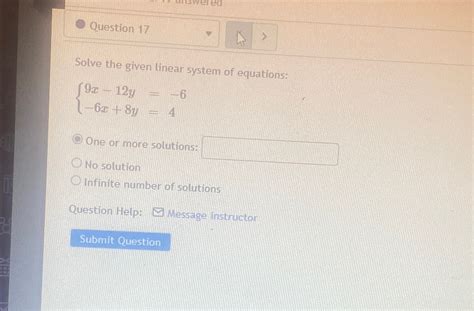 solved question 17solve the given linear system of