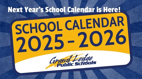 We Have A Calendar For The Next School Year Here Is The 2025 2026 Glps