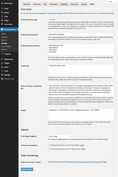 Woocommerce Print Invoice And Delivery Notes Tyche Softwares