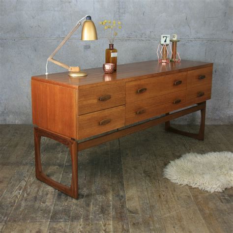 G Plan Quadrille Large Teak Chest Of Drawers Mustard Vintage