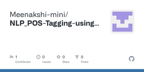github meenakshi mini nlp pos tagging using lstm