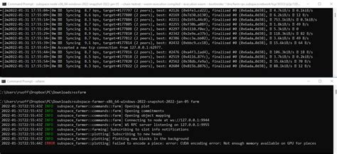 Windows Failed To Encode A Piece Cuda Encoding Error Issue Autonomys Subspace