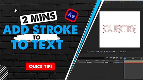 Howto Add Stroke To Text After Effects 2022 Youtube