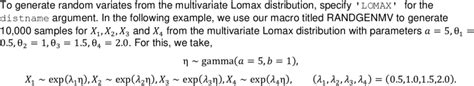 Parameters Assignments For Distributions AN EXAMPLE OF RANDOM NUMBERS
