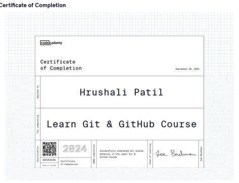 completed git and github certification hrushali patil posted on the topic linkedin