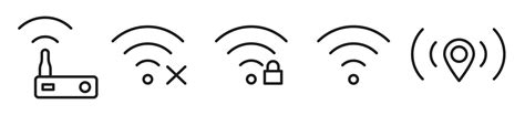 Internet Router Icon Set Symbols In Trendy Flat Style Isolated On