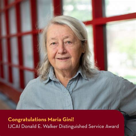 Mnri Would Like To Say Congratulations To Maria Gini Minnesota Robotics Institute