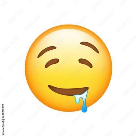 Drooling Face Emoji Isolated On White Background Iphone Whatsapp