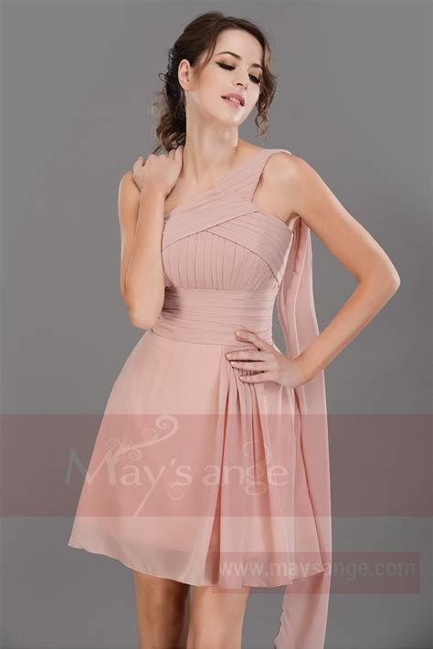 Pink Asymmetrical Cocktail Dress C690