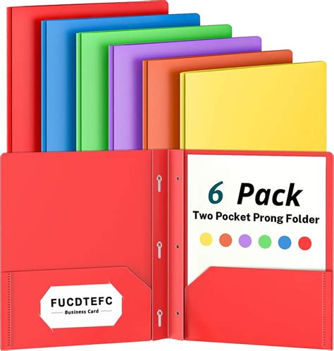 Folder With Prong Pack Plastic Folders With Pockets File Folders With Fasteners Heavy Duty