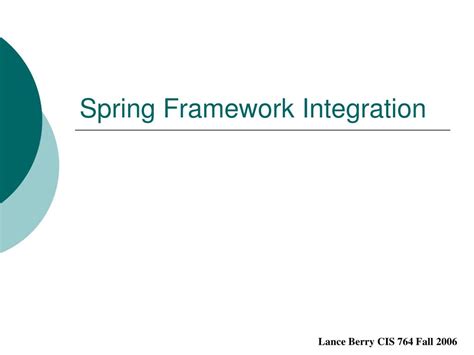 Ppt Spring Framework Integration Powerpoint Presentation Free