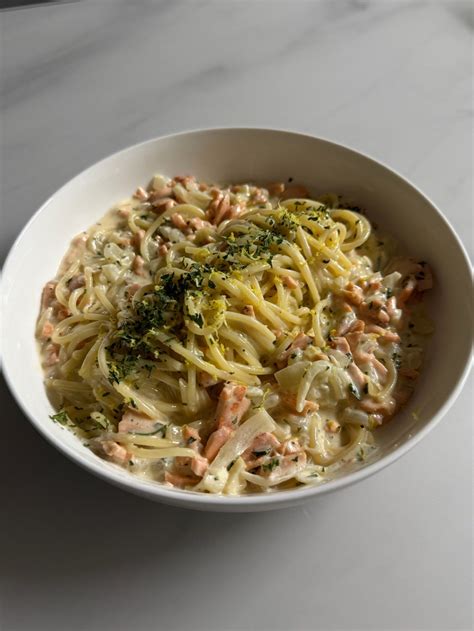 훈제연어 크림파스타