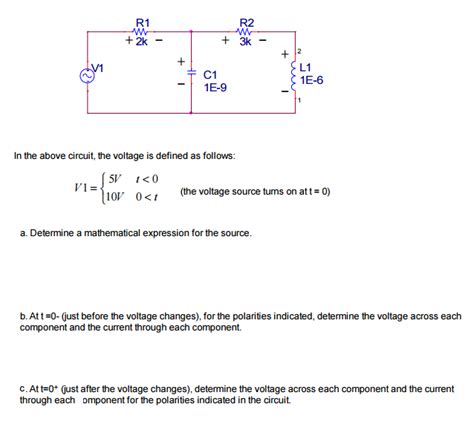 solved in the above circuit the voltage is defined as