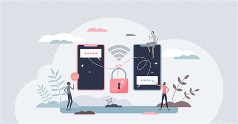 Encryption As Data Coding Security Feature For Messages Tiny Person Concept Stock Illustration