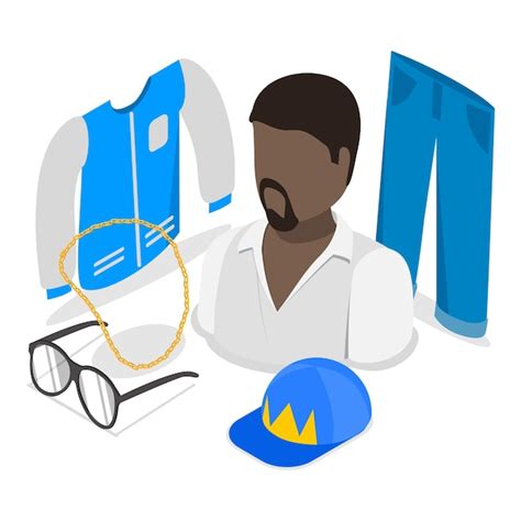 D Ilustração De Vetor Plano Isométrico De Estilo De Vida De Música Rap