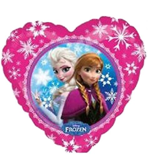 18 Frozen Elsa And Anna Foil Καρδιά Μπαλόνι Street Elsa Frozen Partydeko Luftballons