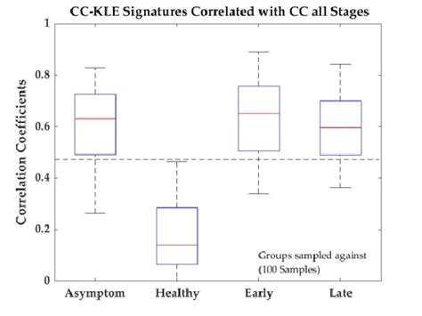 Randomized CC KLE Reduced Spatial Domain Signatures Correlated Against