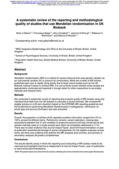 Pdf A Systematic Review Of The Reporting And Methodological Quality
