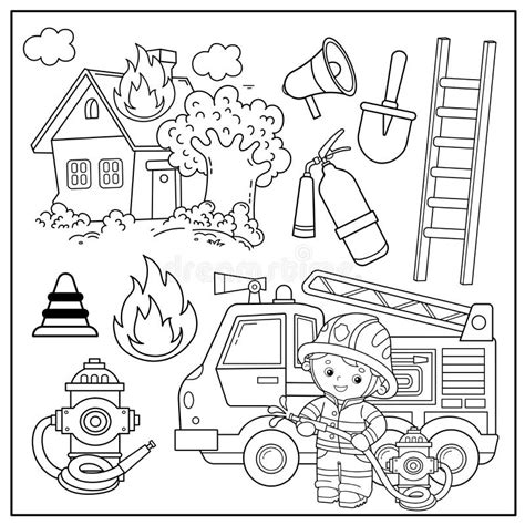 Firefighter Gear Coloring Page Firefighters Gear Coloring Page Get