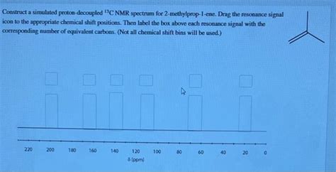 Solved Construct A Simulated Proton Decoupled 13c Nmr