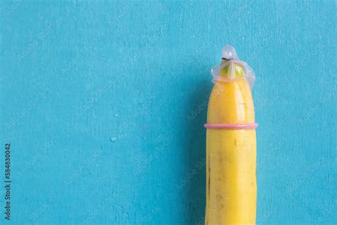 Sex Education Concept By Banana In Condom Stock Photo Adobe Stock