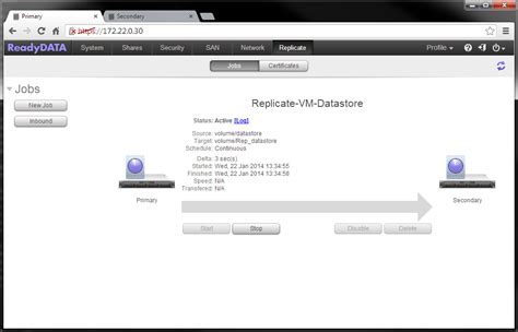Readydata Local Replicate Configuring Continuous Replicate Jobs Netgear Support