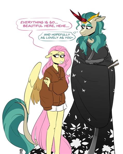3119687 Safe Artistredxbacon Fluttershy Rain Shine Kirin