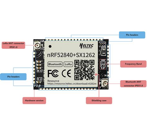 Nrf52840 Sx1262 Mesh Node N5262m Module Meshtastic Compatible