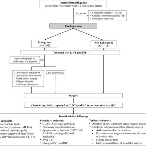 Study Flow Of The Preop Echo Trial Randomized Controlled Trial For The