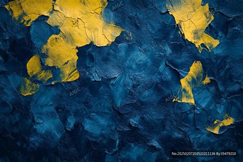 Ai创作图油画笔触背景墙 抽象刮痕壁纸壁画肌理 蓝色油画颜料肌理 黄蓝色肌理背景 抽象艺术裂纹装饰墙 涂料背景图 高清彩绘壁纸 笔触彩绘背景墙 高清印花肌理油画扎染 色块肌理底纹 蓝色油画纹路